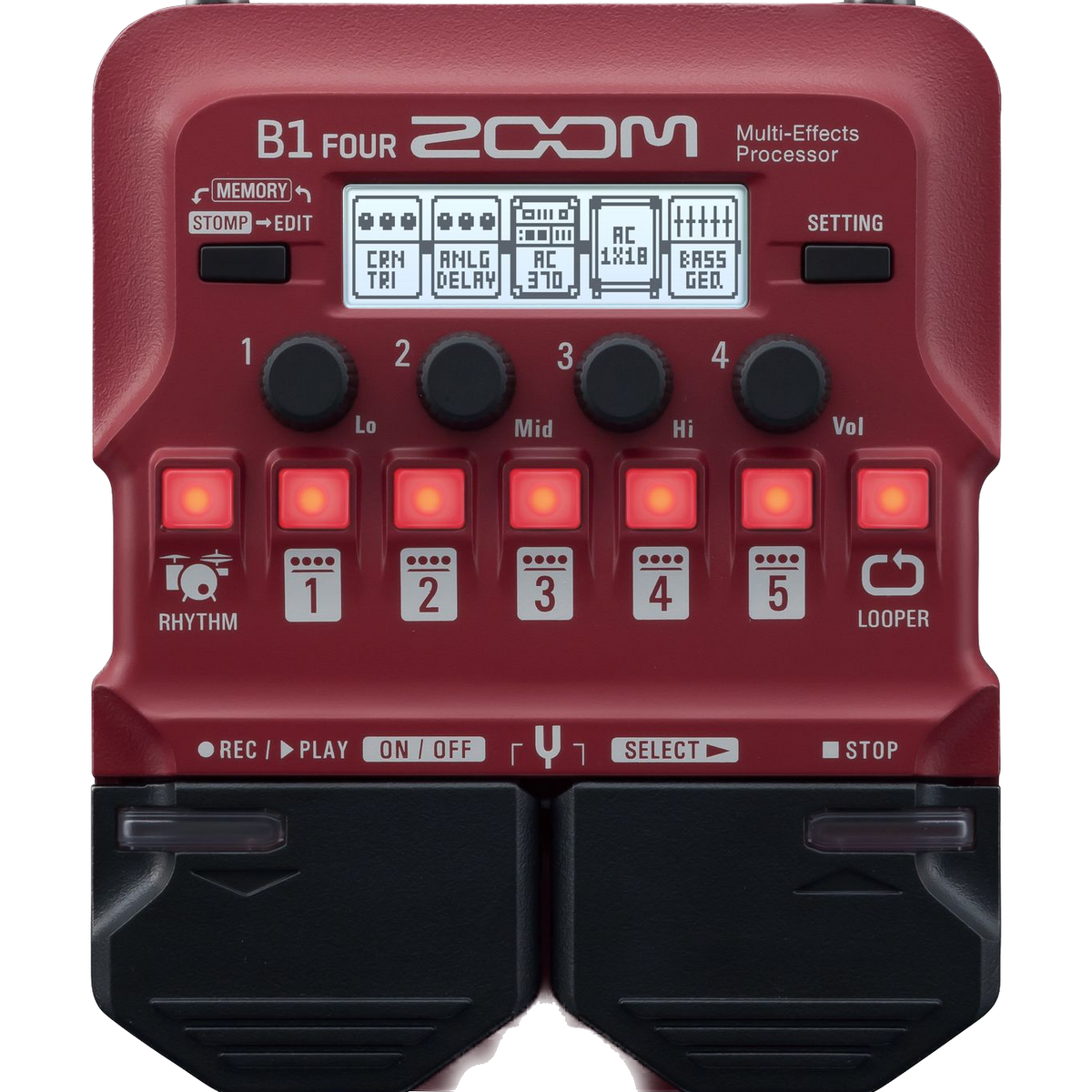 ZOOM B1 FOUR Multi Effects Pedal Goldies Music Company zoom-b1-four-multi-effects-pedal-goldies-music-company